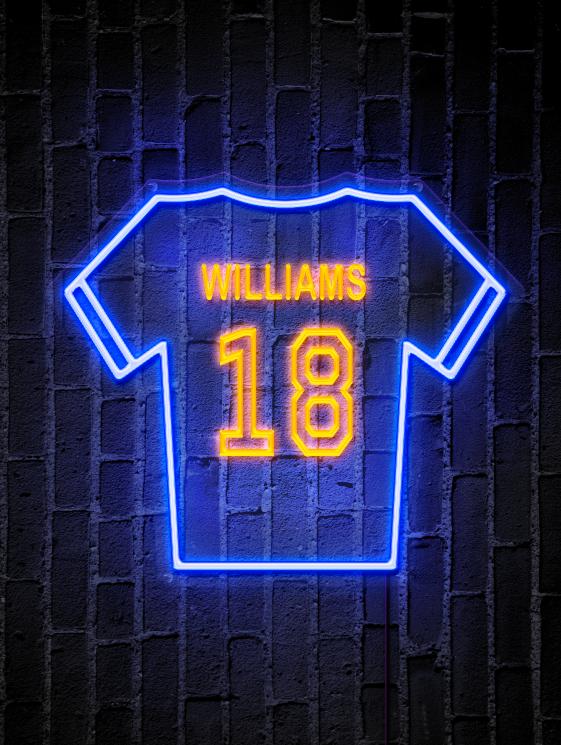 Williams #13 Glow Jersey, Sports LED Sign, Football Wall Decor, Mens ...